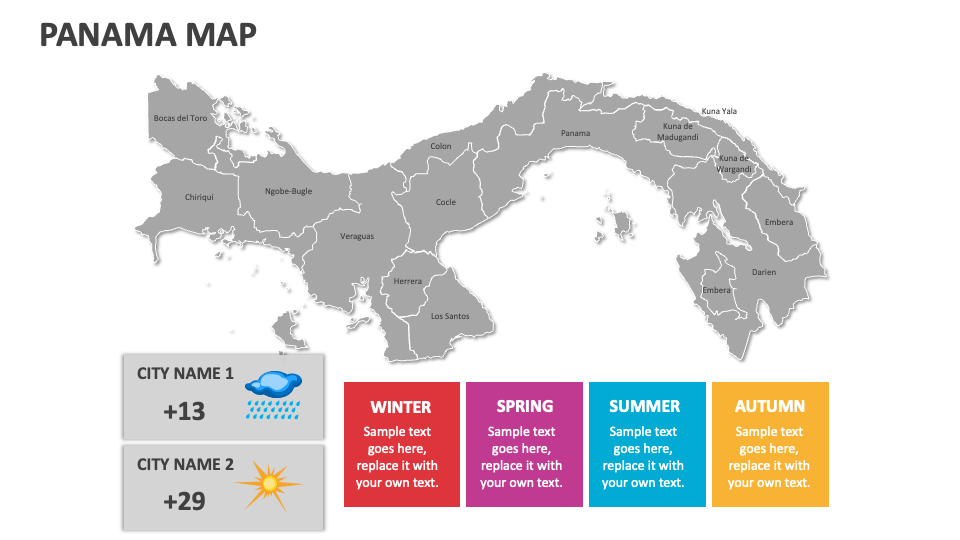 Panama Map for Google Slides and PowerPoint - PPT Slides