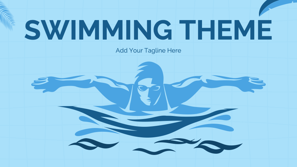 Free Swimming Presentation Theme for Google Slides and PowerPoint