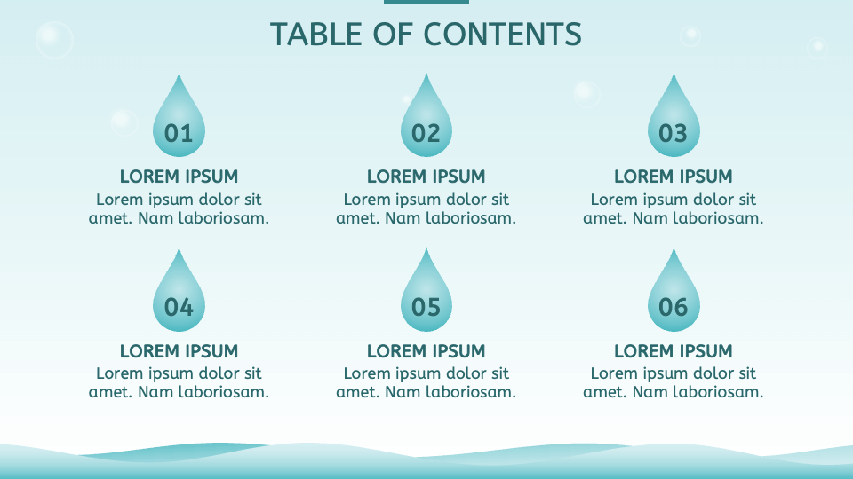 Free Water Presentation Theme for Google Slides and PowerPoint