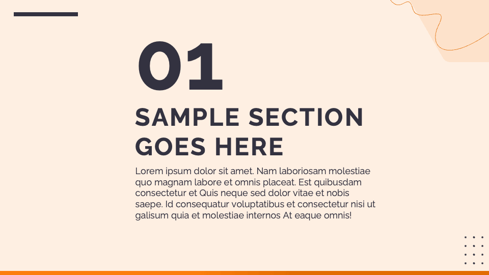 Minimal Orange Presentation for Google Slides and PowerPoint