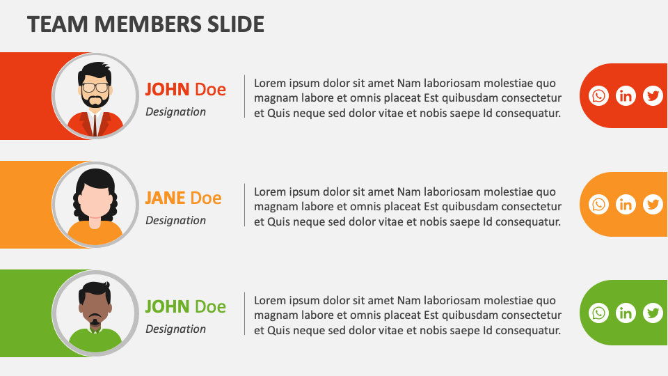 Team Members Slides for PowerPoint and Google Slides - PPT Slides