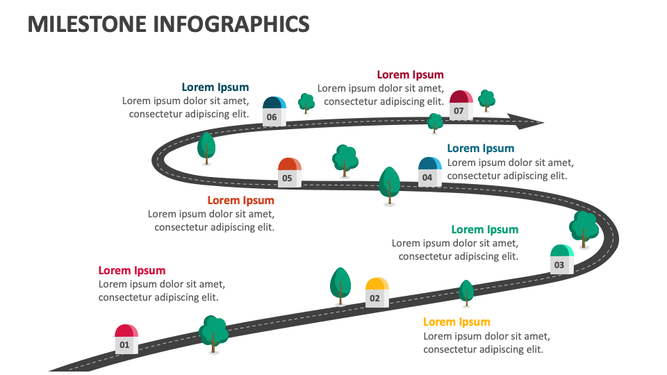 Milestone Infographics for Google Slides and PowerPoint - PPT Slides