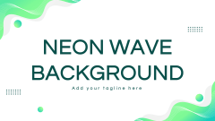 Free Neon Wave Background Presentation for Google Slides and PowerPoint