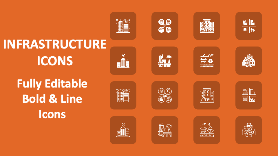 Infrastructure Icons for Google Slides and PowerPoint