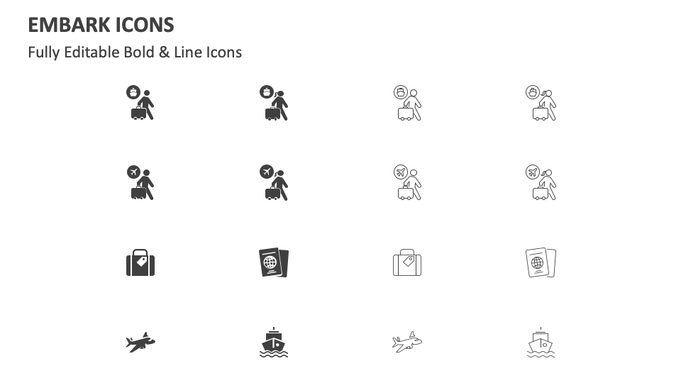 Embark Icons for Google Slides and PowerPoint