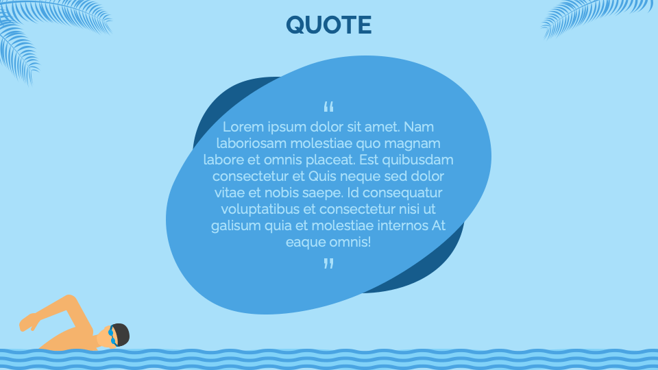 Free Swimming Presentation Theme for Google Slides and PowerPoint