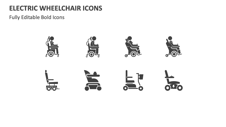 Electric Wheelchair Icons for Google Slides and PowerPoint