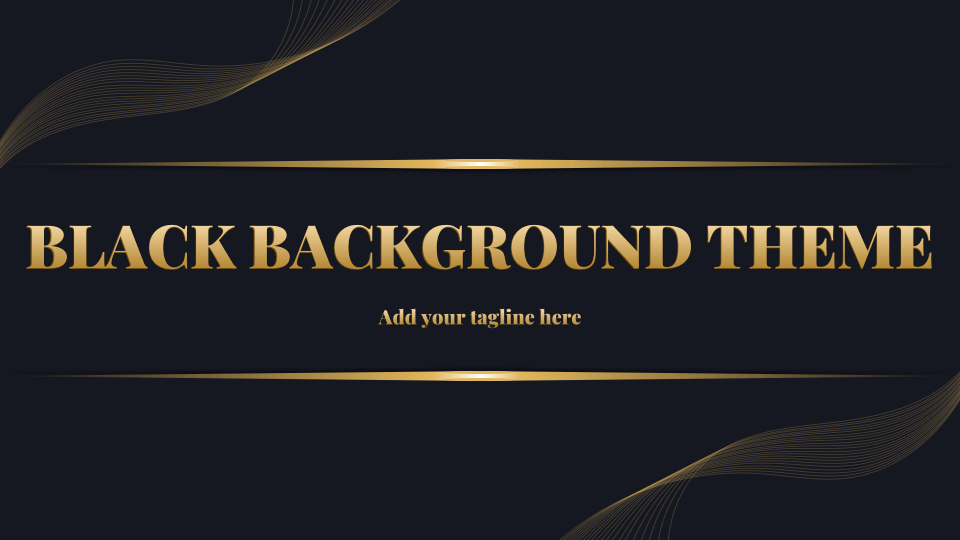 Black Background Presentation Theme for PowerPoint and Google Slides ...