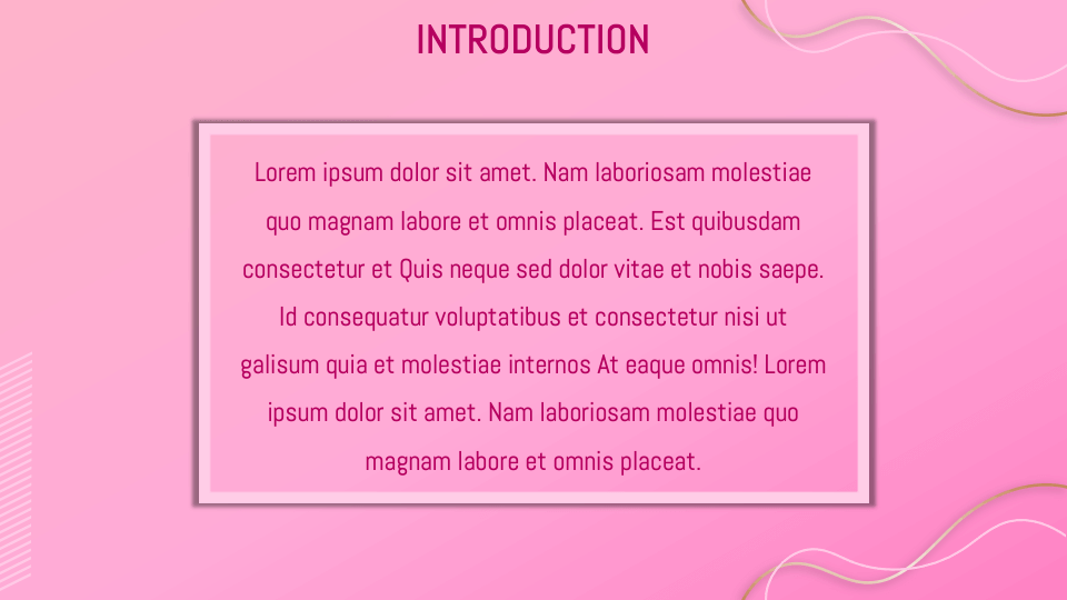 Pink Color Presentation Theme for PowerPoint and Google Slides - PPT Slides