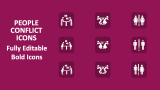 People Conflict Icons for Google Slides and PowerPoint