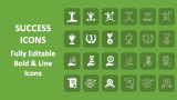 Success Icons for Google Slides and PowerPoint