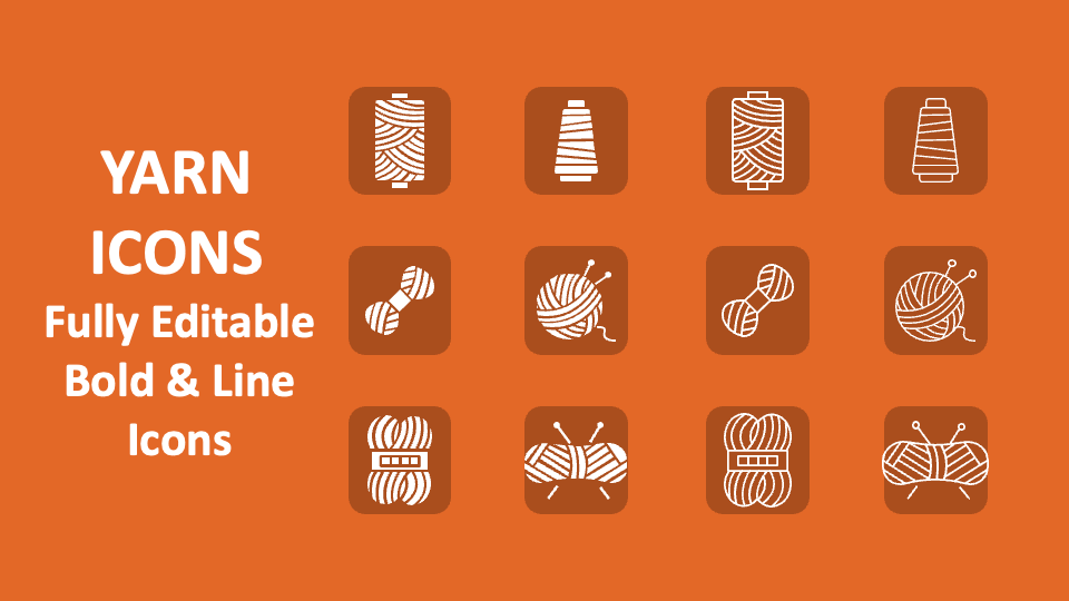 Yarn Icons for PowerPoint and Google Slides - PPT Slides