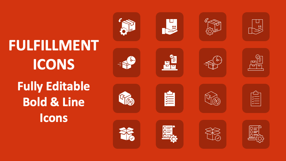 Fulfillment Icons for Google Slides and PowerPoint