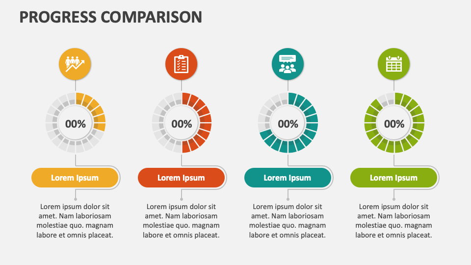 Progress Comparison Template for Google Slides and PowerPoint - PPT Slides