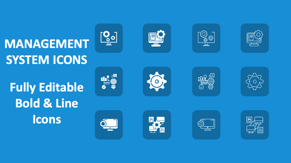 Management System Icons for Google Slides and PowerPoint