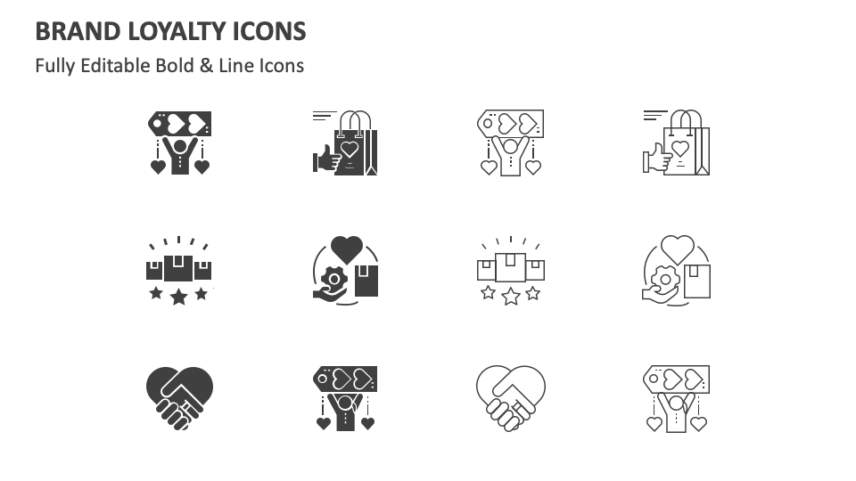 Brand Loyalty Icons for PowerPoint and Google Slides - PPT Slides