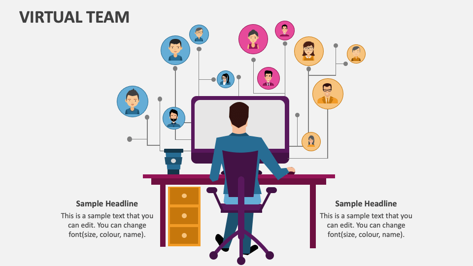 Virtual Team PowerPoint and Google Slides Template - PPT Slides