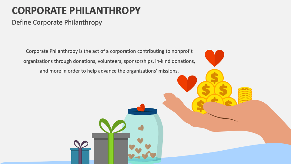 Corporate Philanthropy PowerPoint and Google Slides Template - PPT Slides