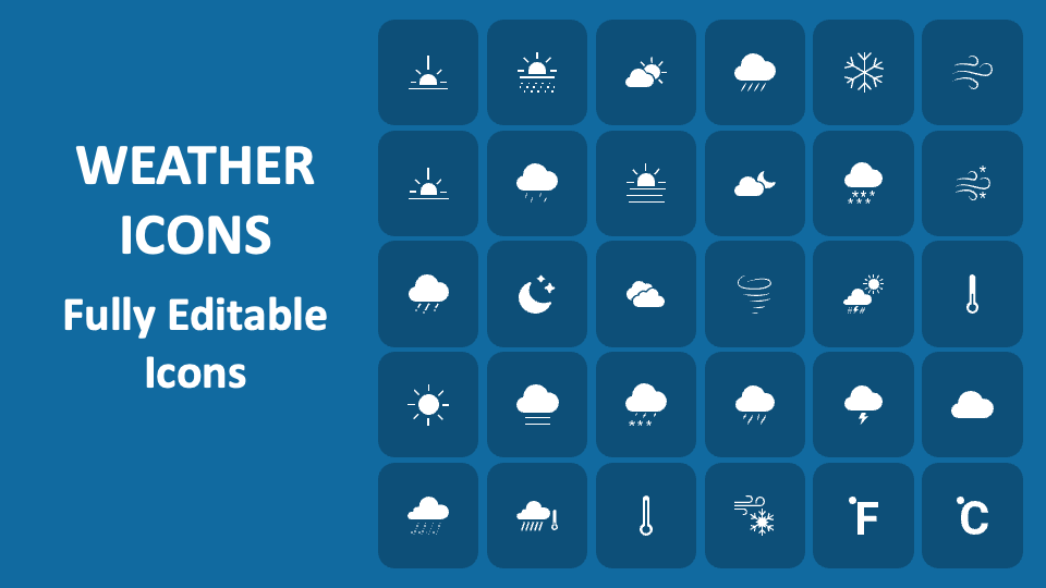 Weather Icons for Google Slides and PowerPoint