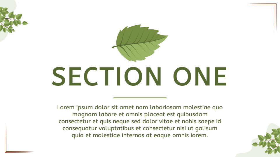 Free Tree Leaves Theme for Google Slides and PowerPoint