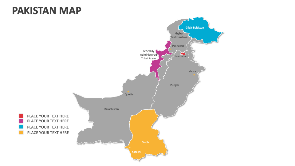 Pakistan Map for Google Slides and PowerPoint - PPT Slides