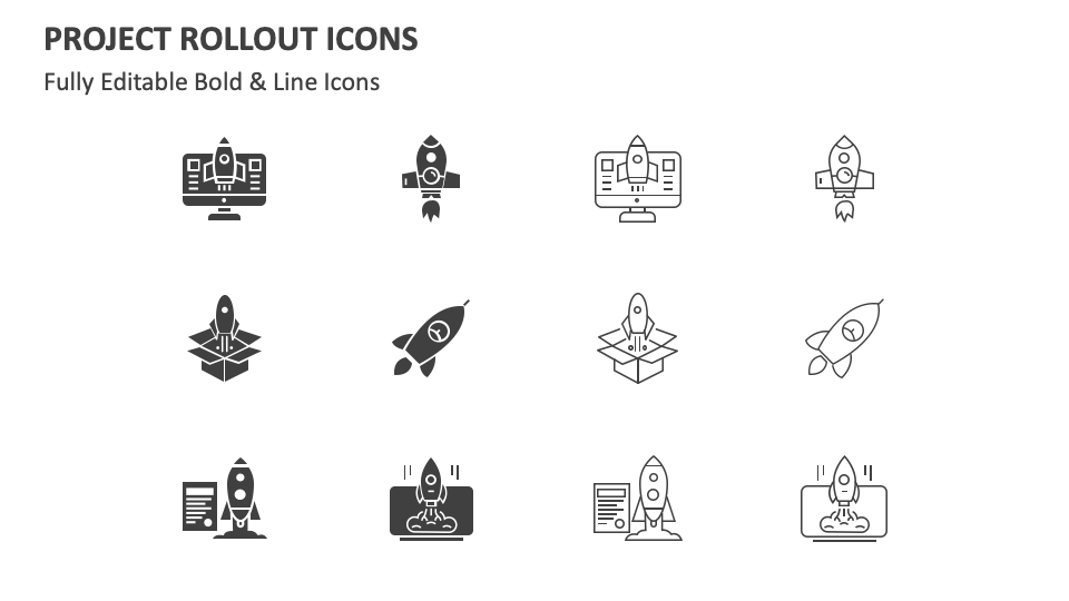 Project Rollout Icons for PowerPoint and Google Slides - PPT Slides