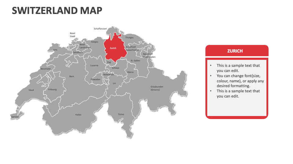 Switzerland Map for Google Slides and PowerPoint - PPT Slides