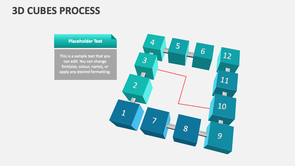 3D Cubes Process Template for PowerPoint and Google Slides - PPT Slides