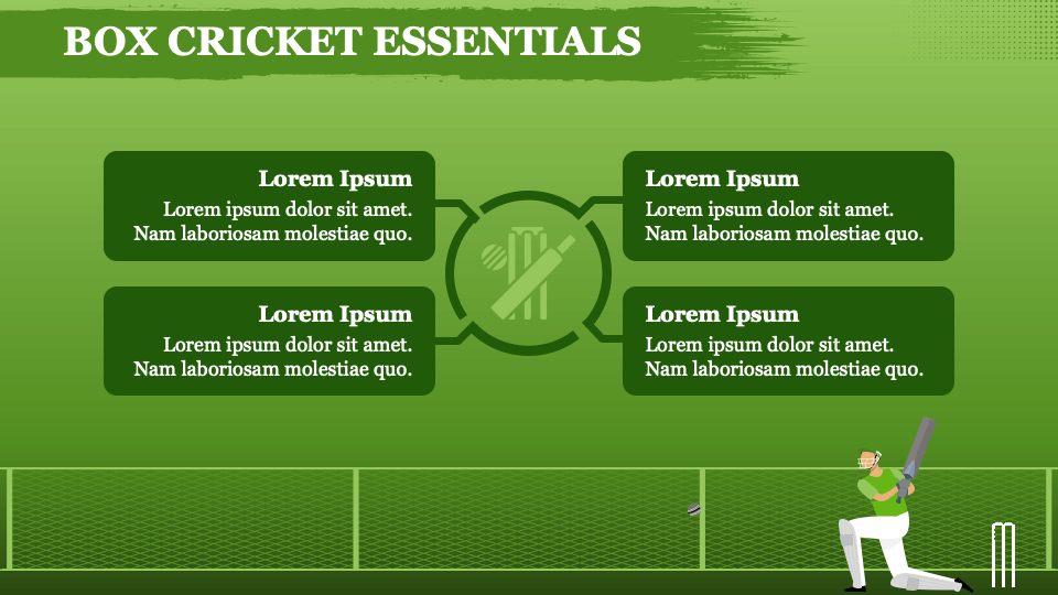 Free Box Cricket Presentation Theme for Google Slides and PowerPoint