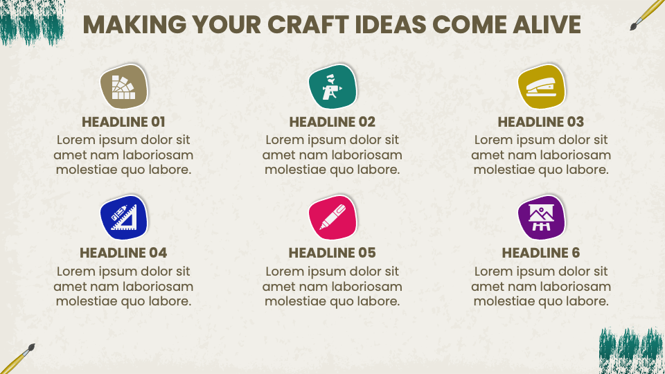 Free - Art and Craft Presentation Theme for Google Slides and ...