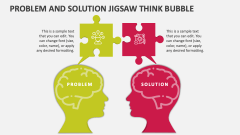 Problem and Solution Jigsaw Think Bubble PowerPoint and Google Slides ...