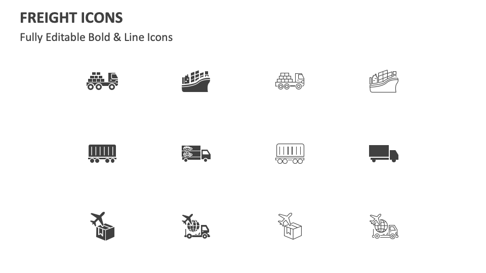 Freight Icons for Google Slides and PowerPoint