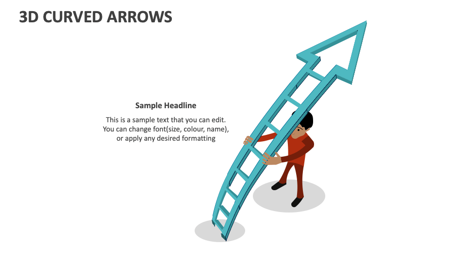 3D Curved Arrows PowerPoint and Google Slides Template - PPT Slides