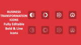 Business Transformation Icons for Google Slides and PowerPoint