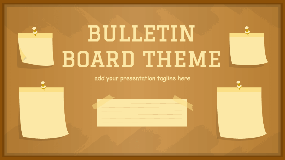 Free Bulletin Board Theme for Google Slides and PowerPoint