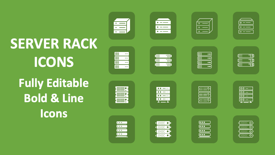 Server Rack Icons for Google Slides and PowerPoint