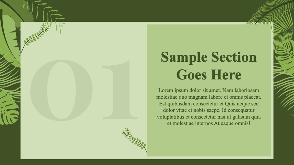 Free Greenery Presentation Theme for Google Slides and PowerPoint