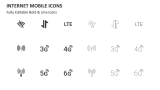 Internet Mobile Icons for Google Slides and PowerPoint