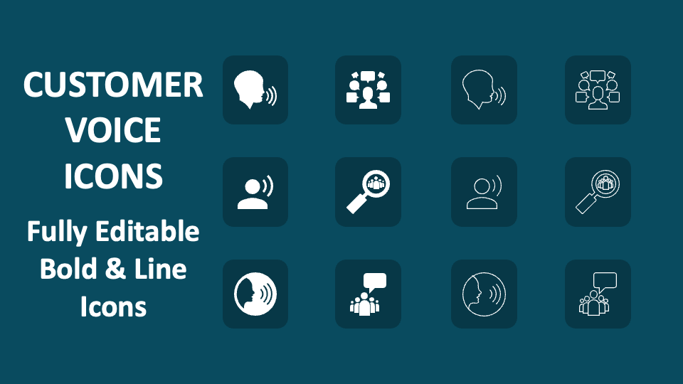 Customer Voice Icons for Google Slides and PowerPoint
