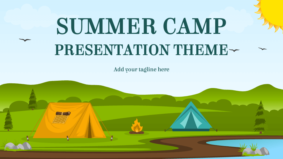 Free Summer Camp Presentation Theme for Google Slides and PowerPoint