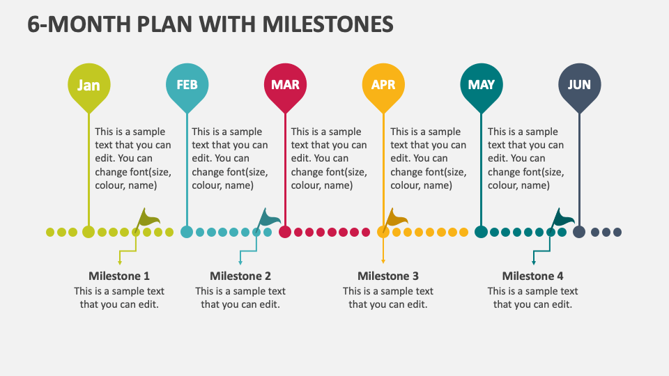 6-Month Plan With Milestones PowerPoint and Google Slides Template ...
