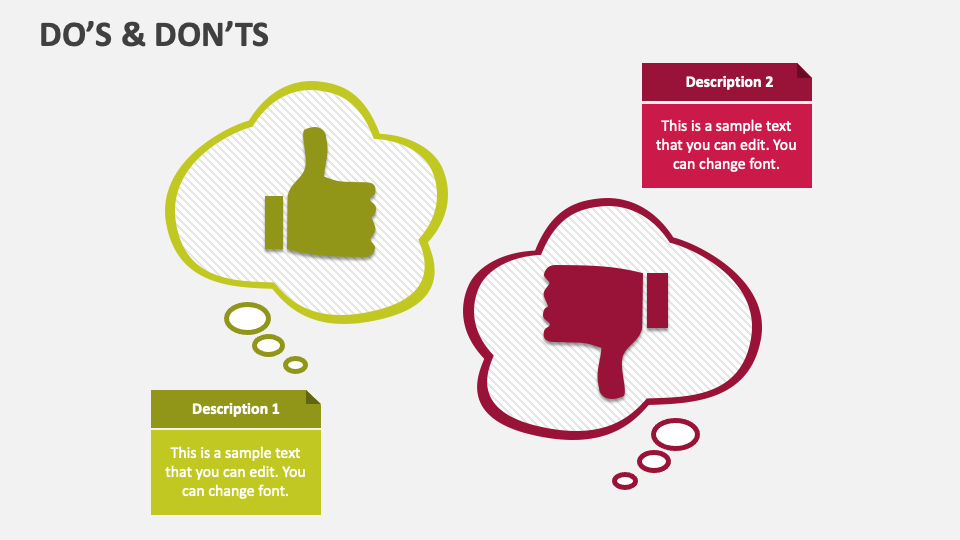 Do's and Don’ts Template for PowerPoint and Google Slides - PPT Slides