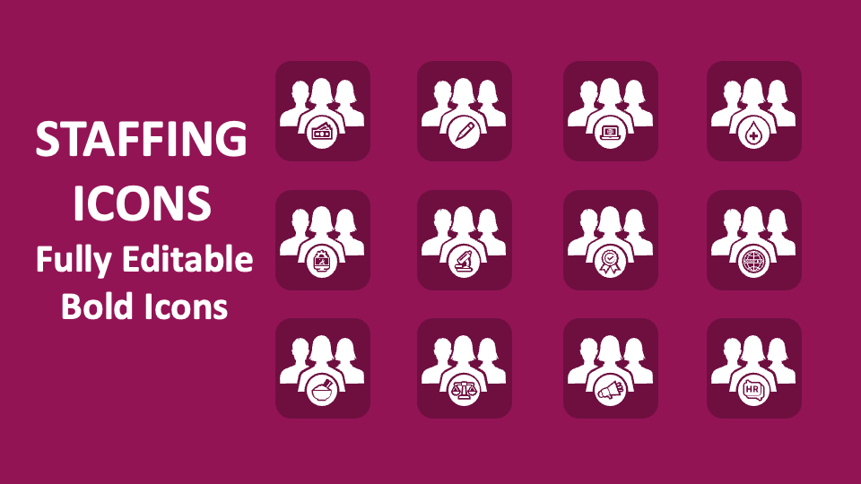Staffing Icons for Google Slides and PowerPoint