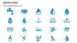 Water Icons for Google Slides and PowerPoint
