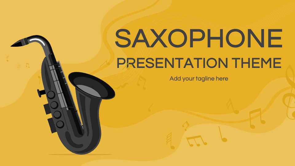 Free Saxophone Theme for Google Slides and PowerPoint