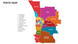 Perth Map for Google Slides and PowerPoint - PPT Slides