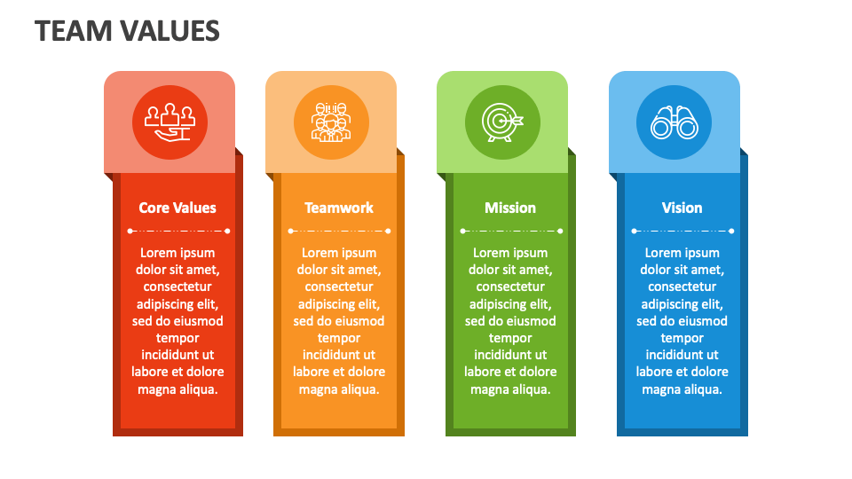 Team Values PowerPoint and Google Slides Template - PPT Slides