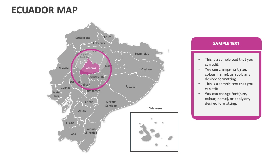 Ecuador map for Google Slides and PowerPoint - PPT Slides