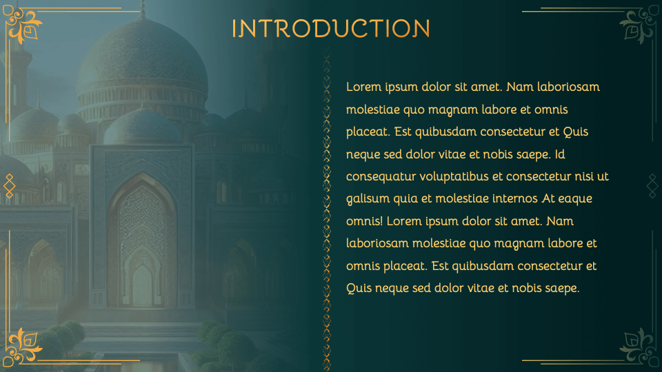 Free Arabic Culture Presentation Theme for Google Slides and PowerPoint