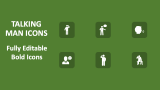 Talking Man Icons for Google Slides and PowerPoint
